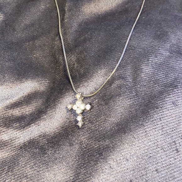 Jewelry | Super Cute White Cross Necklace | Poshmark